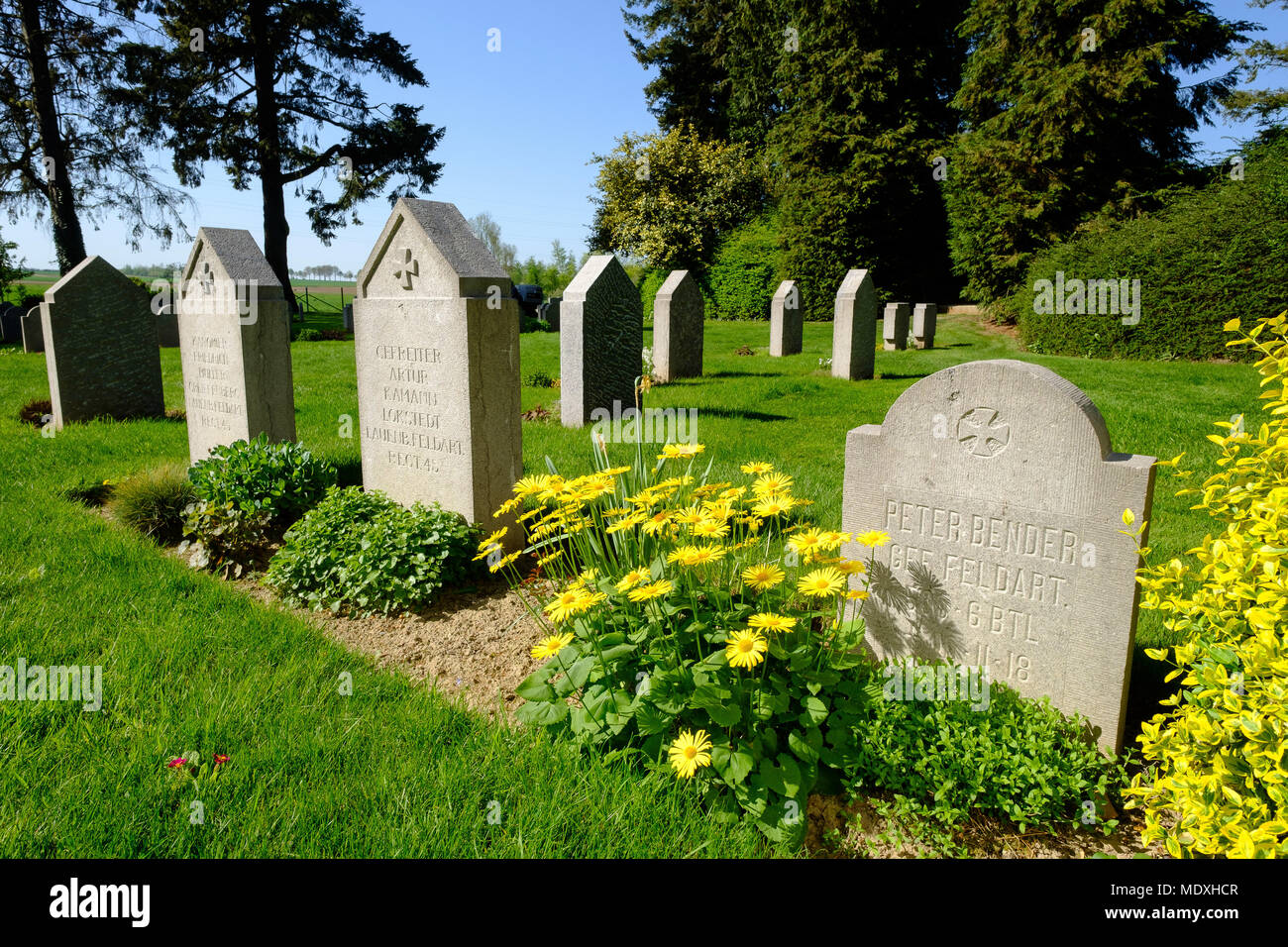 20.04.2018, Mons, Brussels: Grave of of Peter Bender who could be the ...
