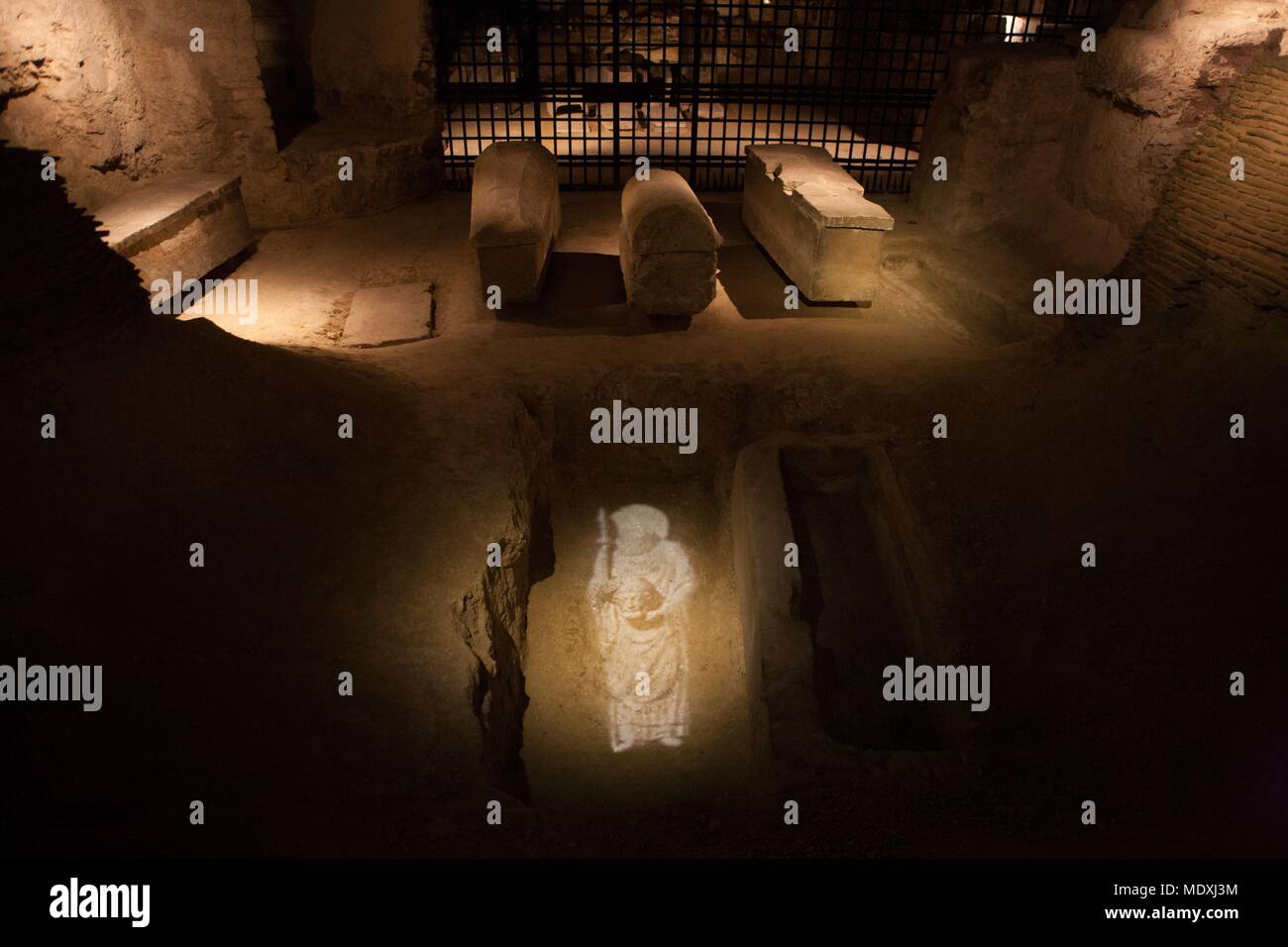 France, Saint-Denis basilica, French Royal necropolis, crypt Stock ...