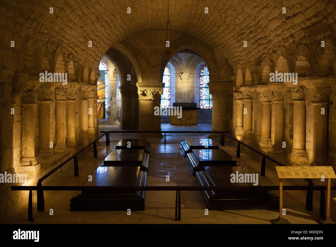 France, Saint-Denis basilica, French Royal necropolis, crypt Stock ...