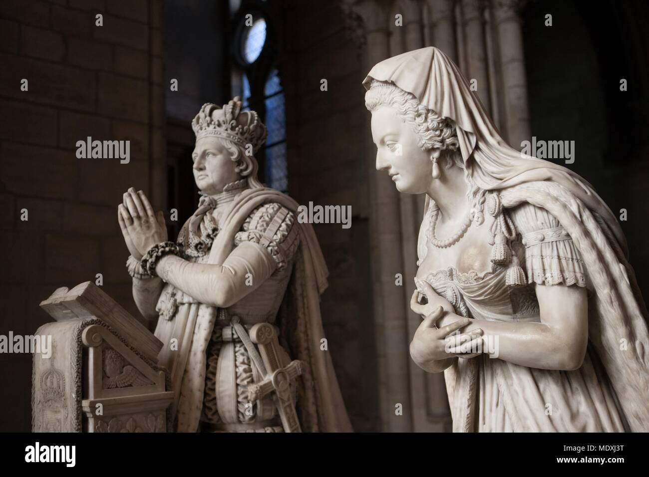 France, Saint-Denis basilica, French Royal necropolis, tomb of Louis XVI and Marie Antoinette ...