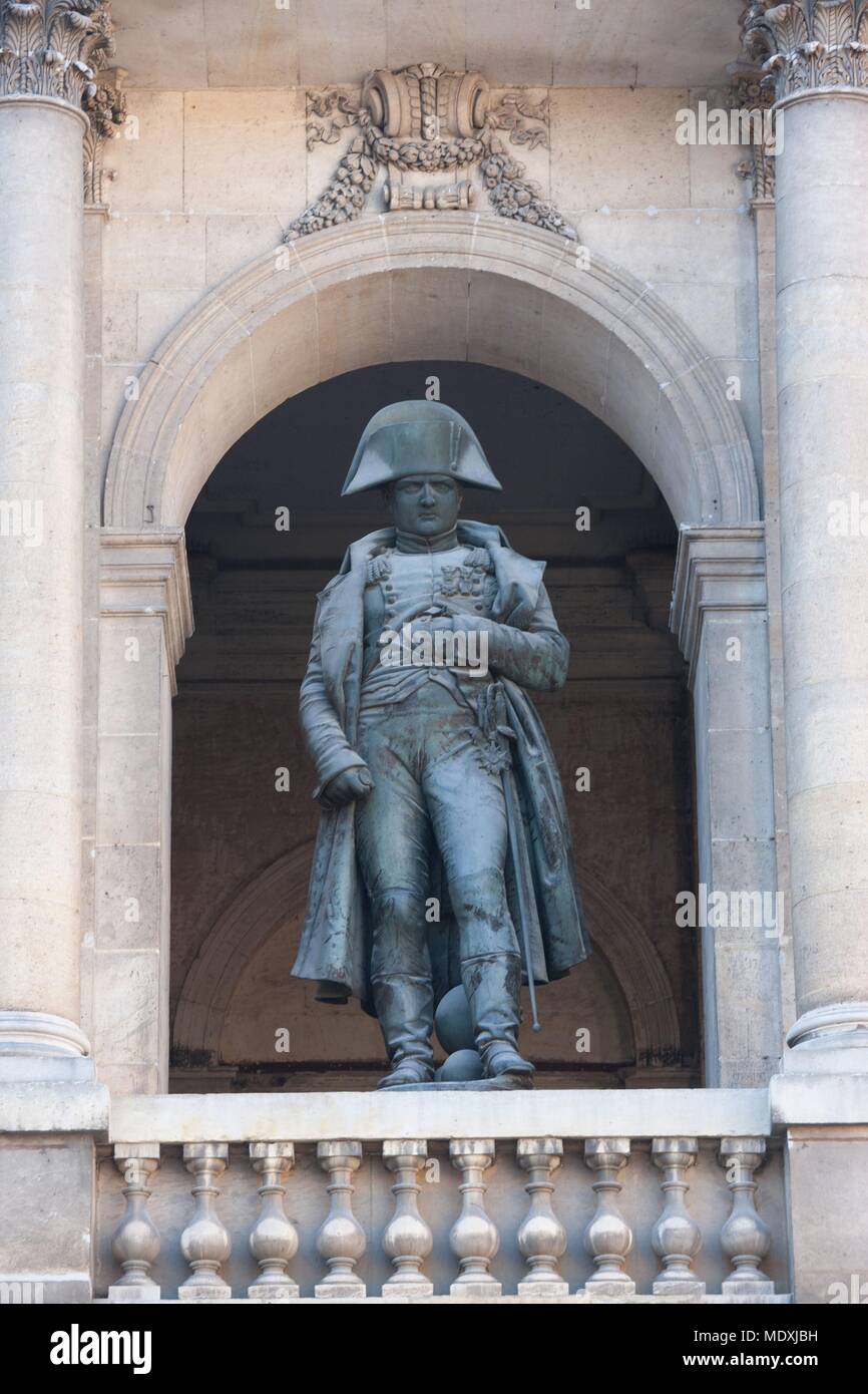 Paris, Invalides courtyard, statue of Napoleon I, sculptor Charles ...