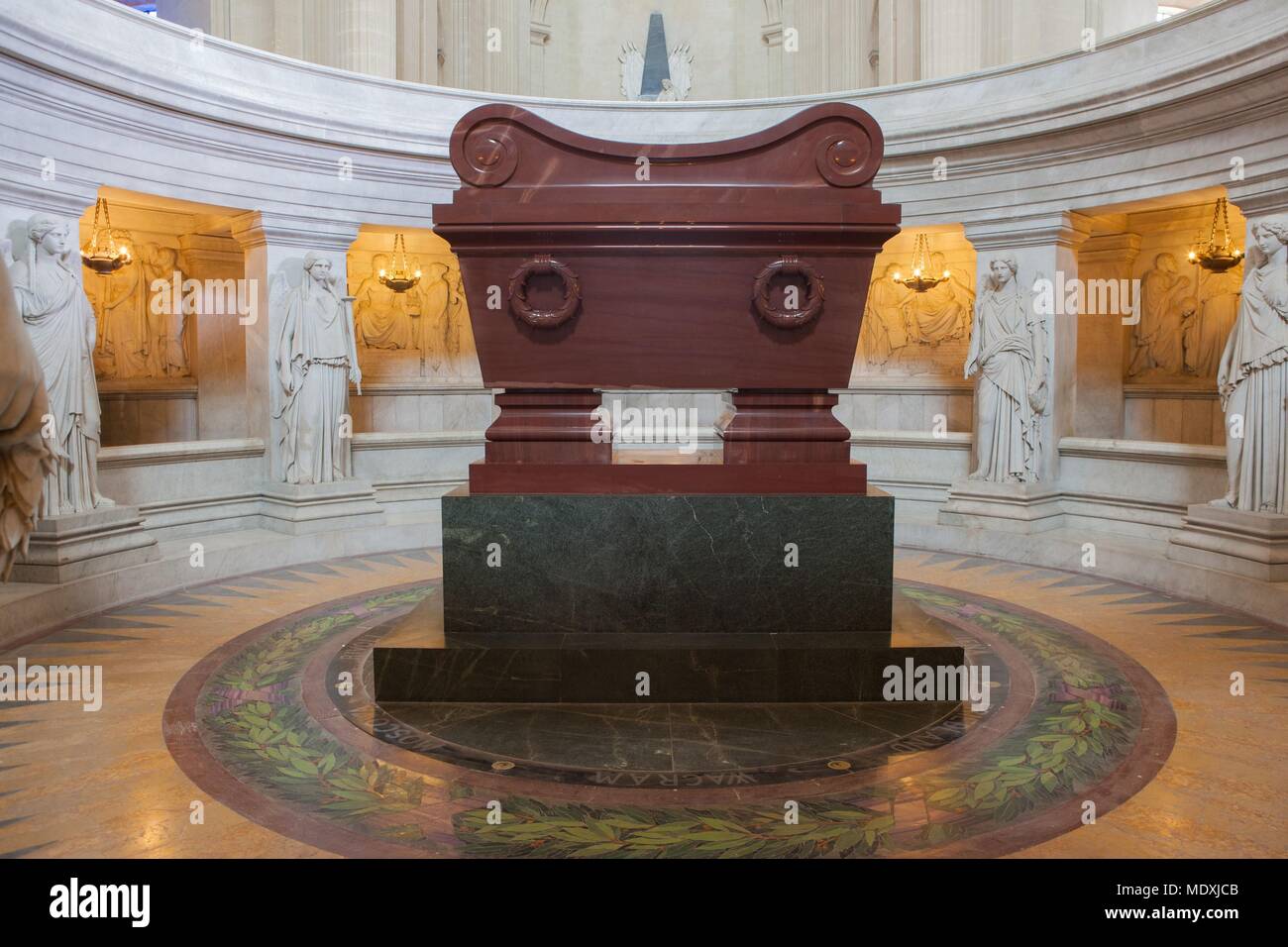Paris, Dome des Invalides, tomb of Napoleon I, grave Stock Photo - Alamy