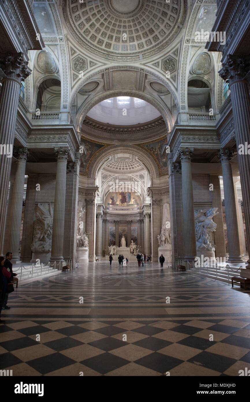 Paris, place du Pantheon, Pantheon Stock Photo - Alamy