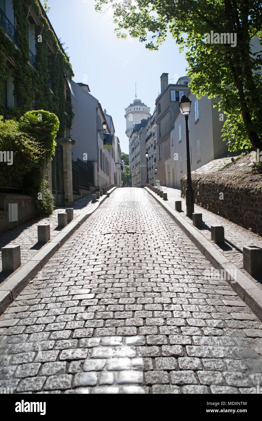 Paris, Montmartre, Rue Cortot Stock Photo - Alamy