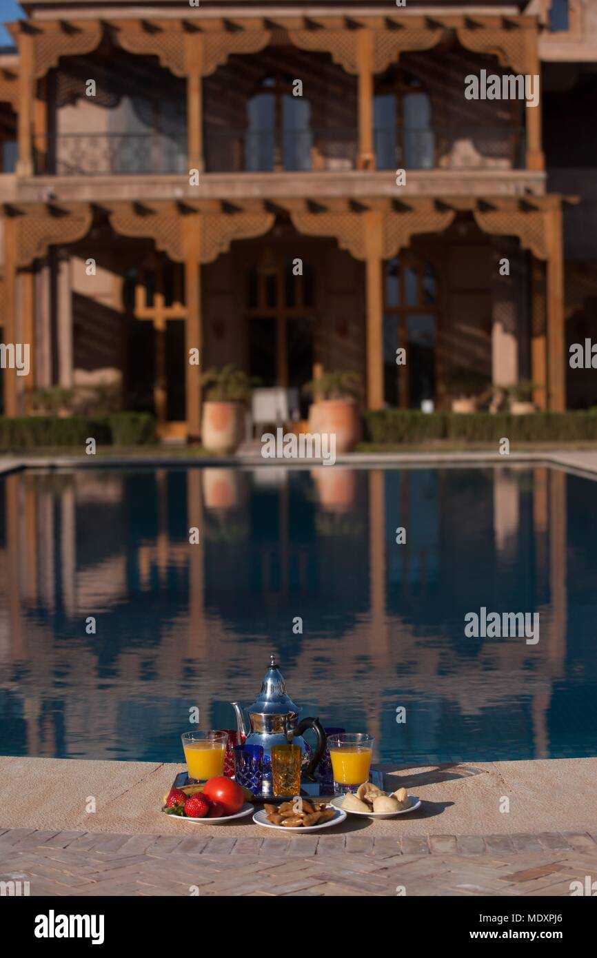 North Africa, Morocco, Marrakech, Zaraba, Villa Hana, guesthouse Stock ...