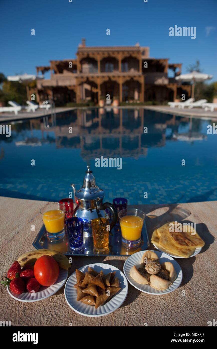 North Africa, Morocco, Marrakech, Zaraba, Villa Hana, guesthouse Stock ...