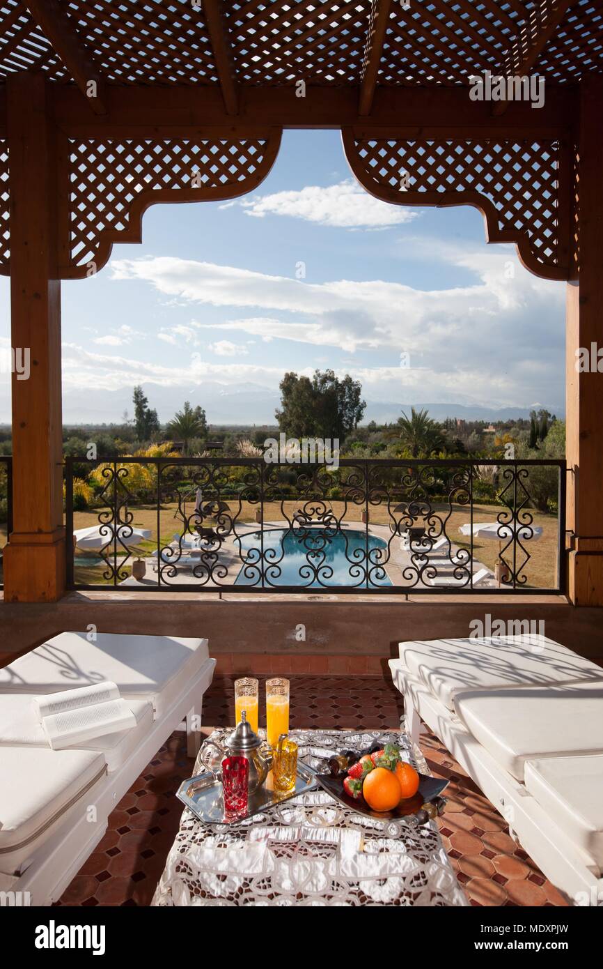 North Africa, Morocco, Marrakech, Zaraba, Villa Hana, guesthouse Stock ...