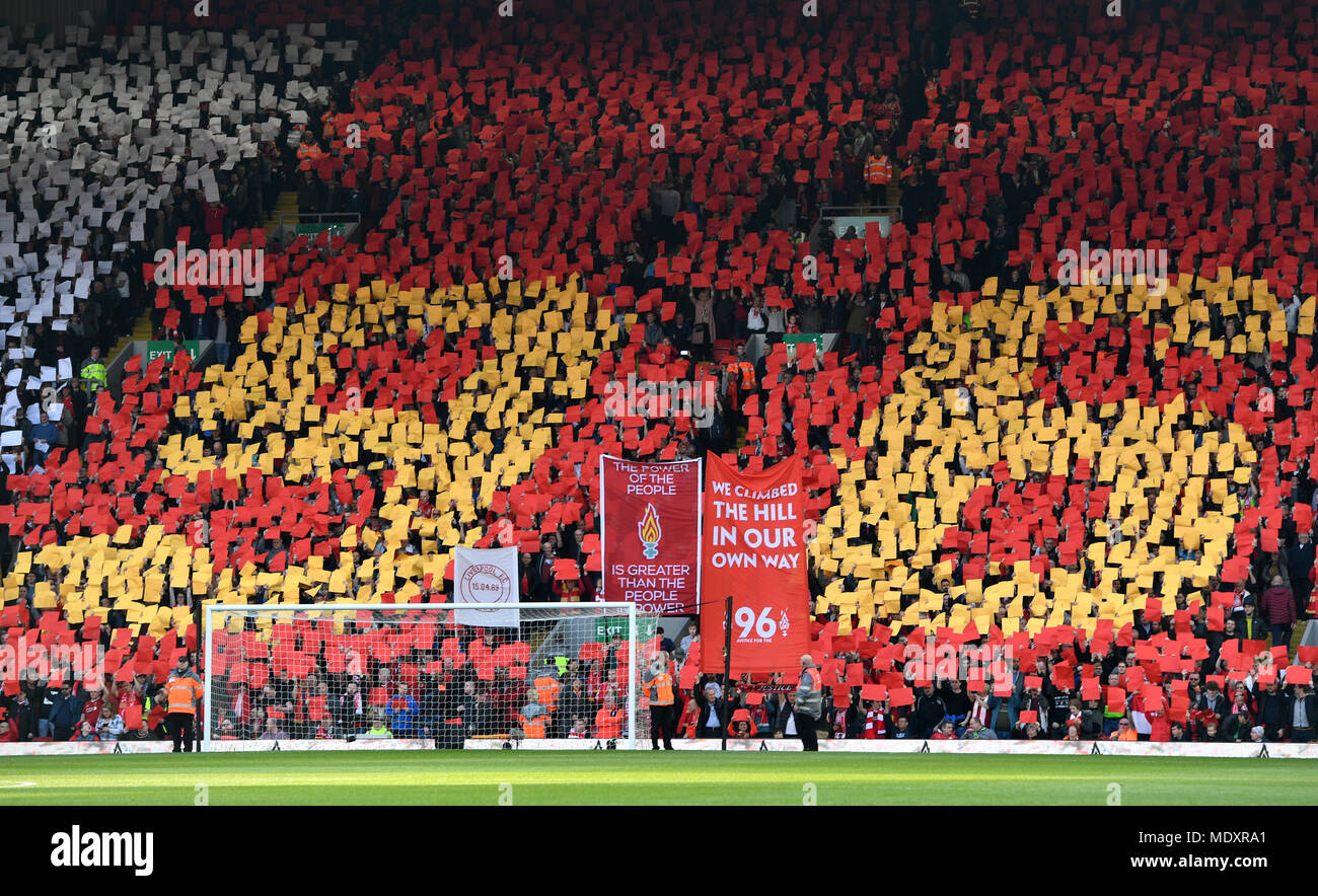 Liverpool fans in the stands Stock Photo - Alamy