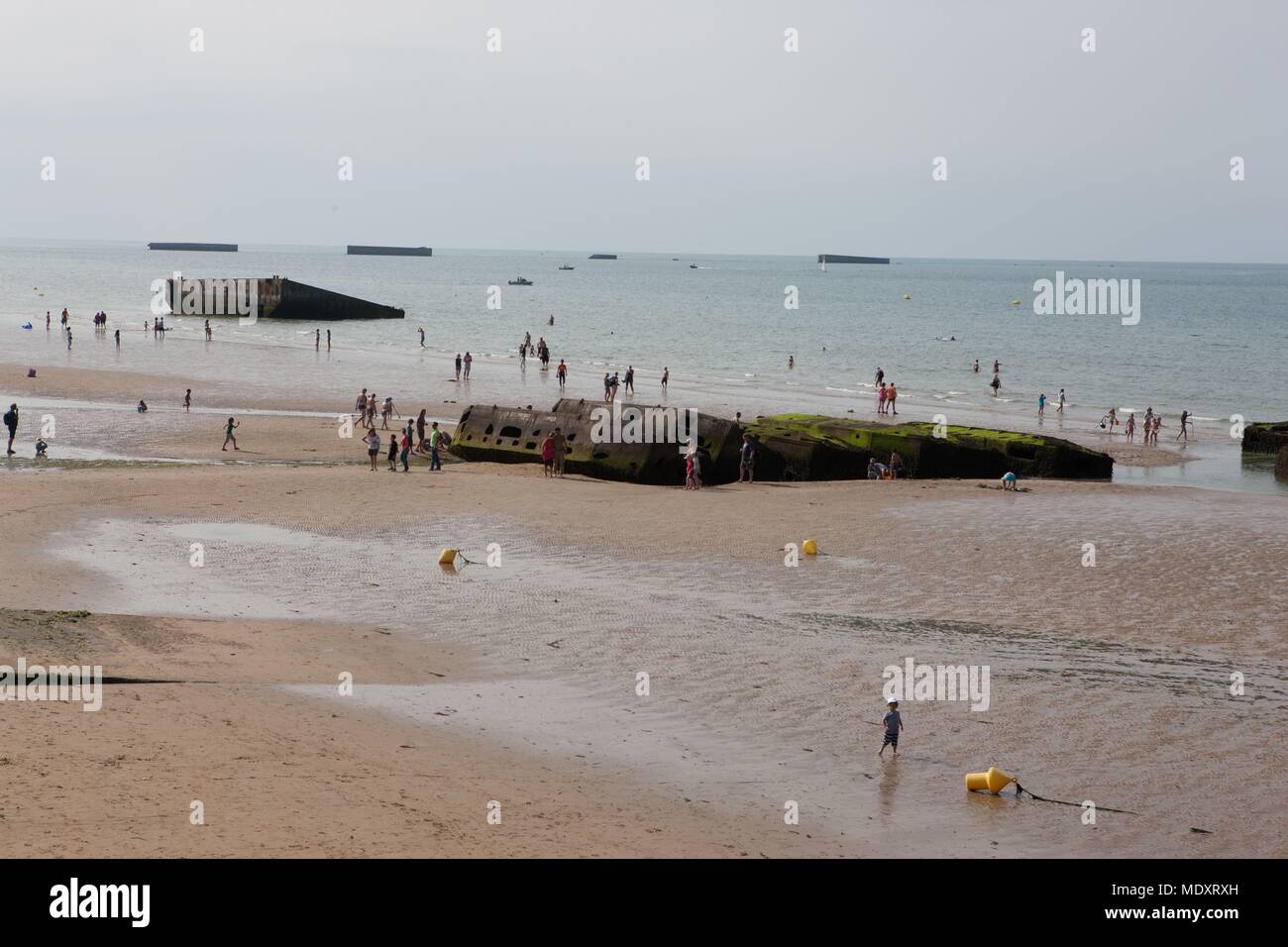 France, Lower Normandy, Bessin, landing beaches, Arromanches les bains ...