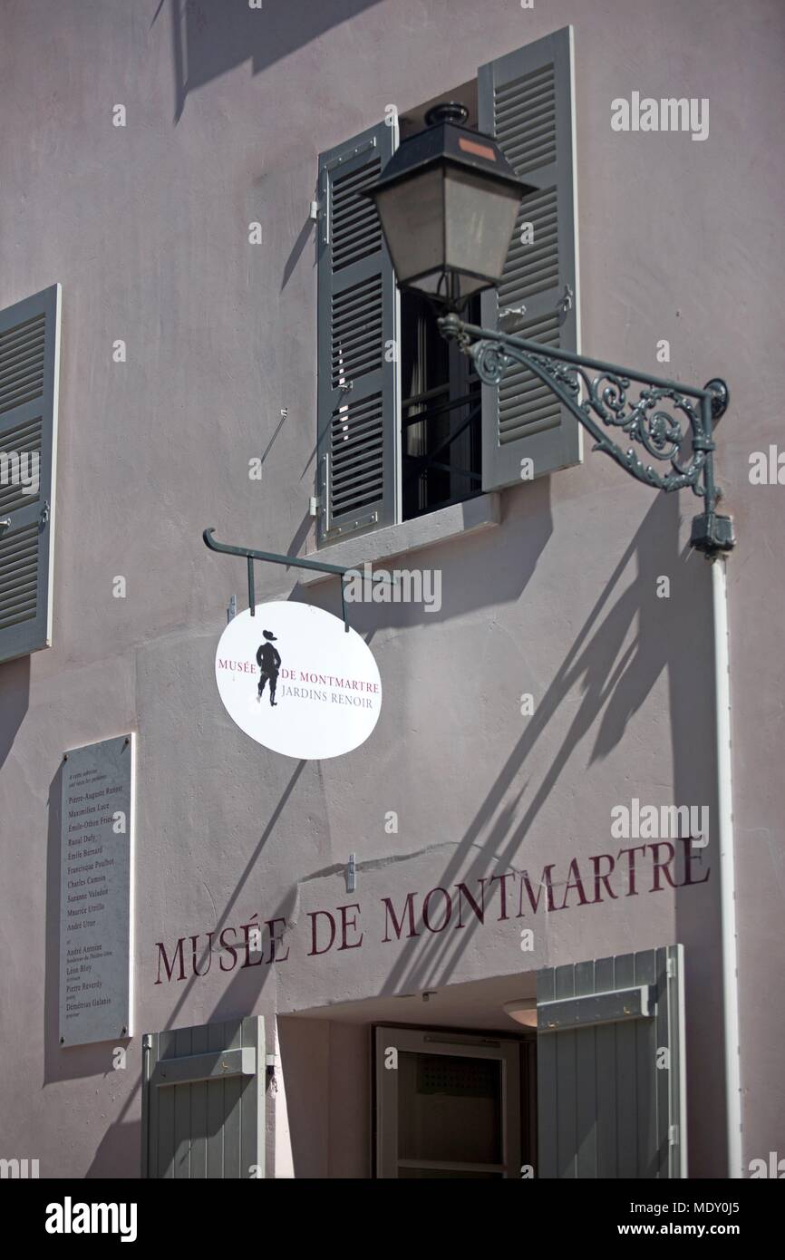 Montmartre Museum Sign Paris High Resolution Stock Photography and ...