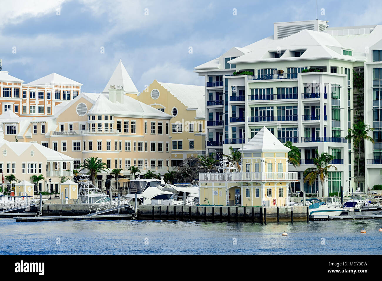 View along the Hamilton waterfront, Bermuda Stock Photo - Alamy
