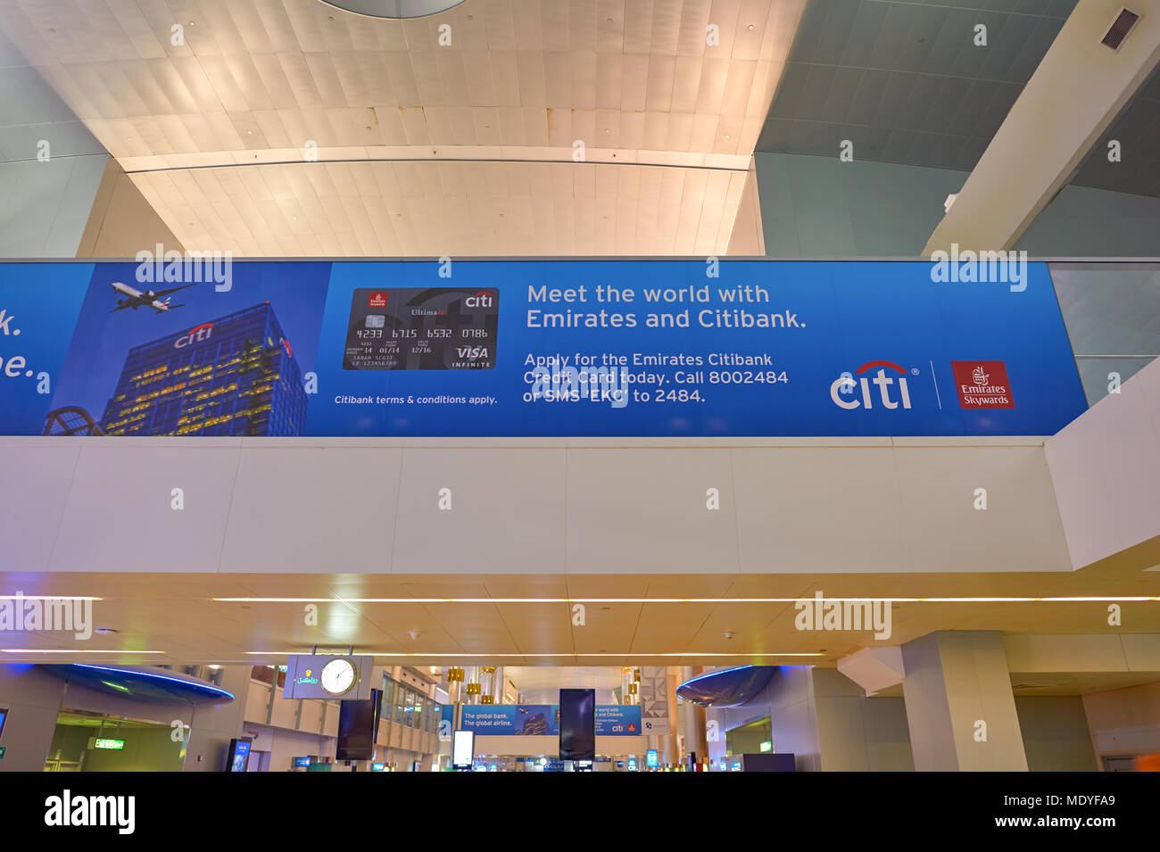 DUBAI, UAE - CIRCA NOVEMBER, 2015: Citibank advertisement at Dubai ...