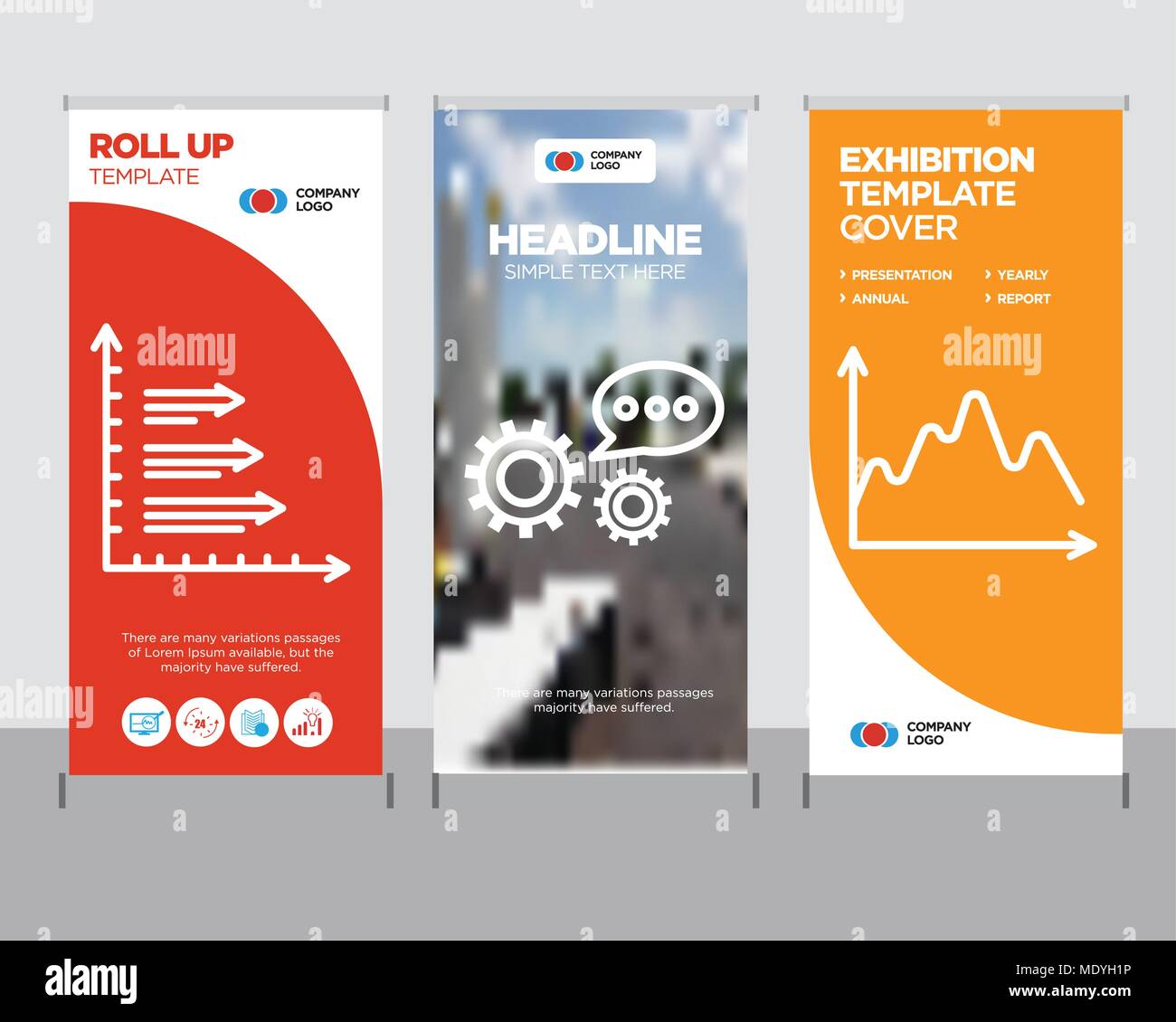 Data modern business roll up banner design template, 3d data analytics ...