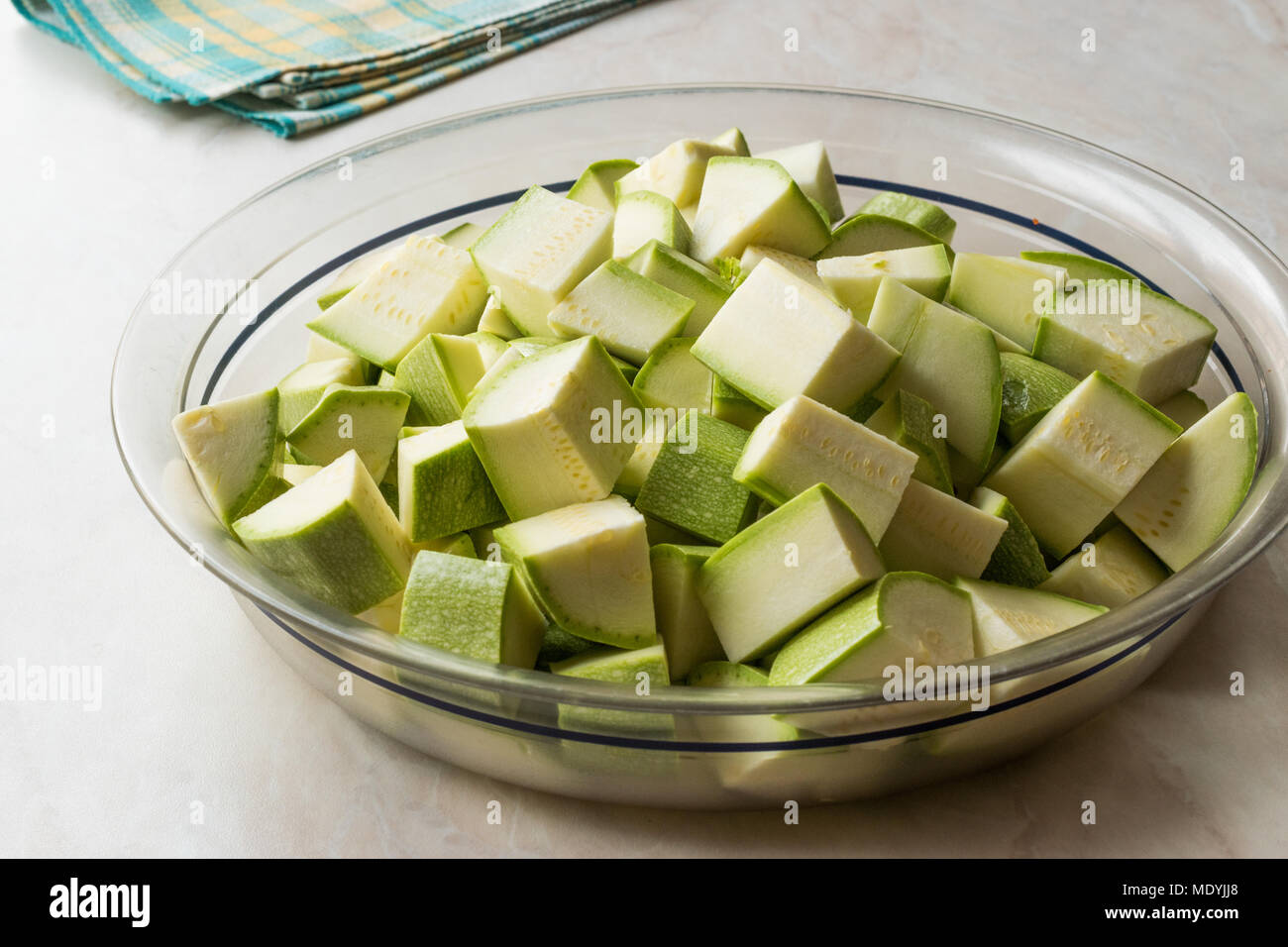 Courgette cubes hi-res stock photography and images - Alamy