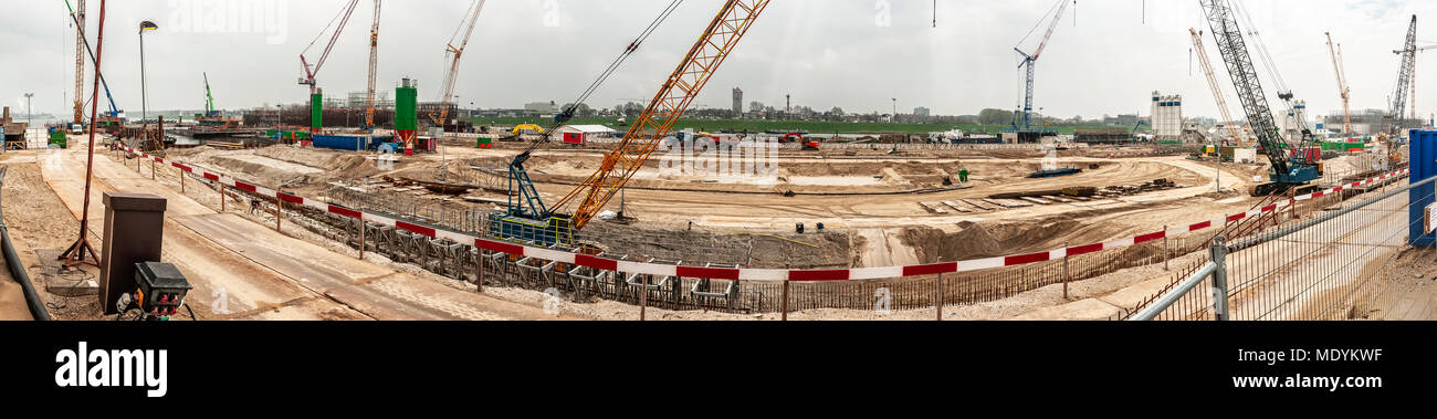 panorama photo of the biggest sea lock in the world, IJmuiden ...