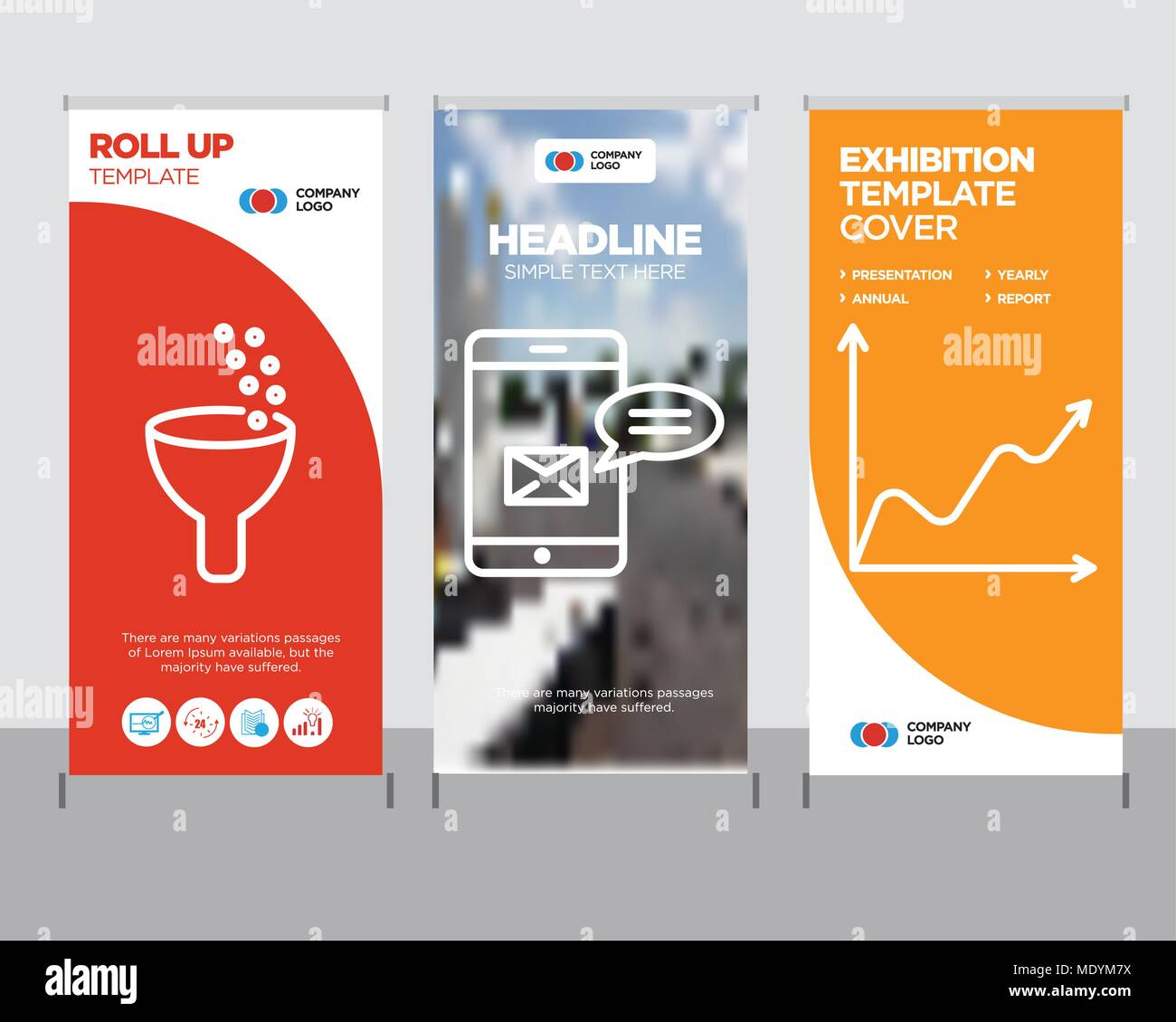 Data wave chart modern business roll up banner design template, Data ...