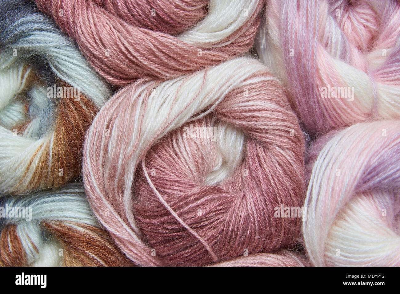 Background texture of soft multi-colored yarn Stock Photo - Alamy