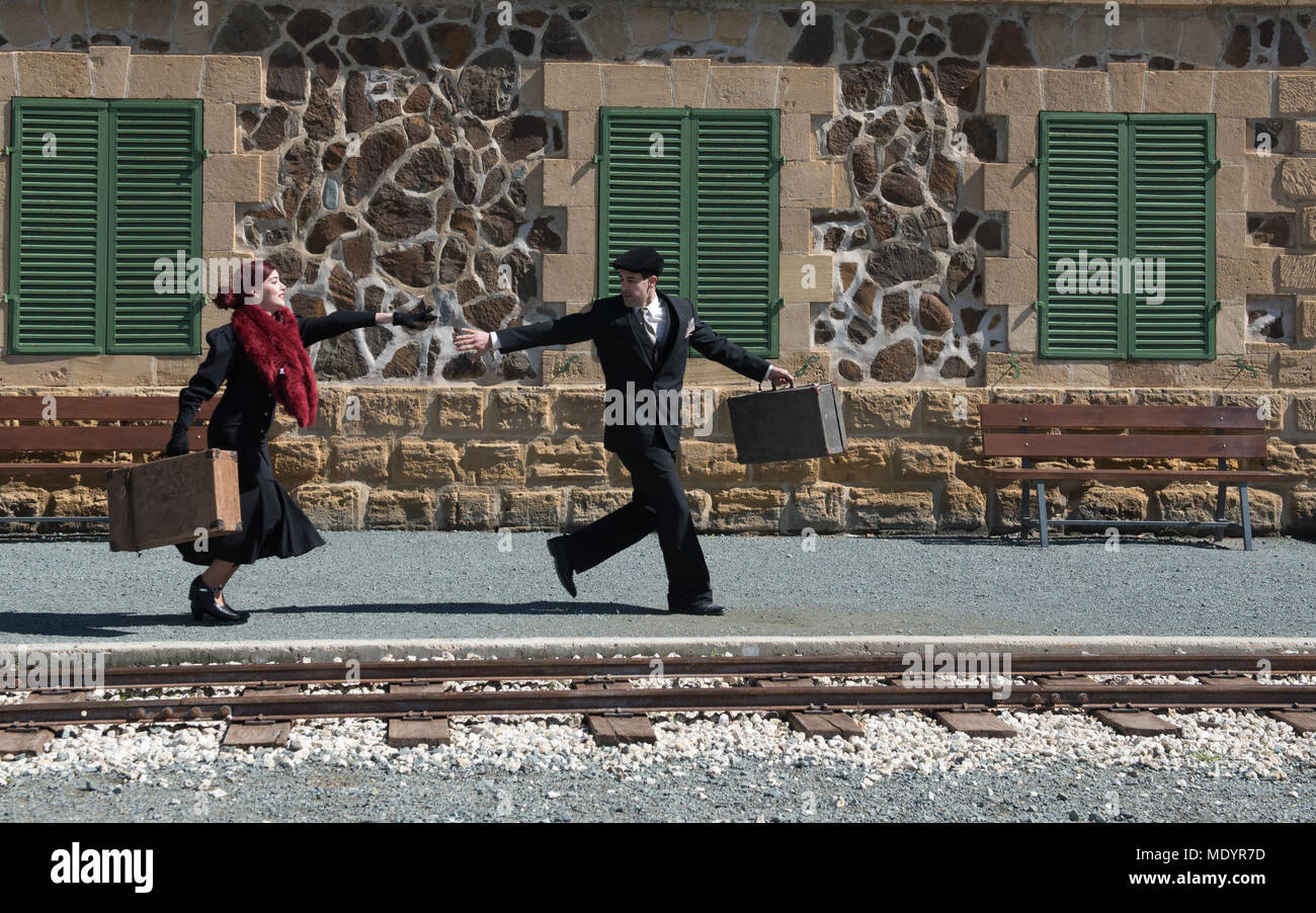 Running to catch train hi-res stock photography and images - Alamy