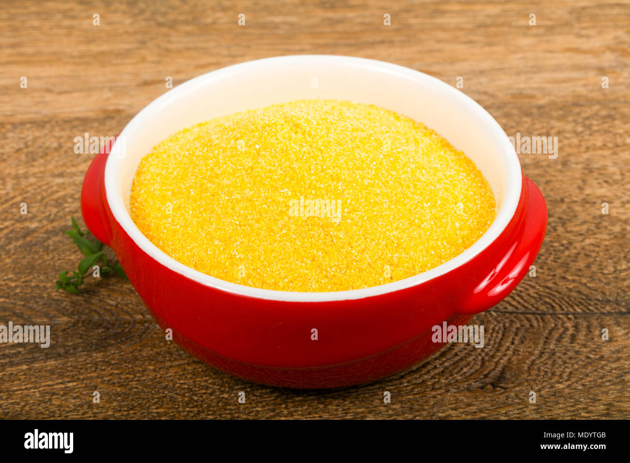 Raw polenta ready for cooking Stock Photo - Alamy