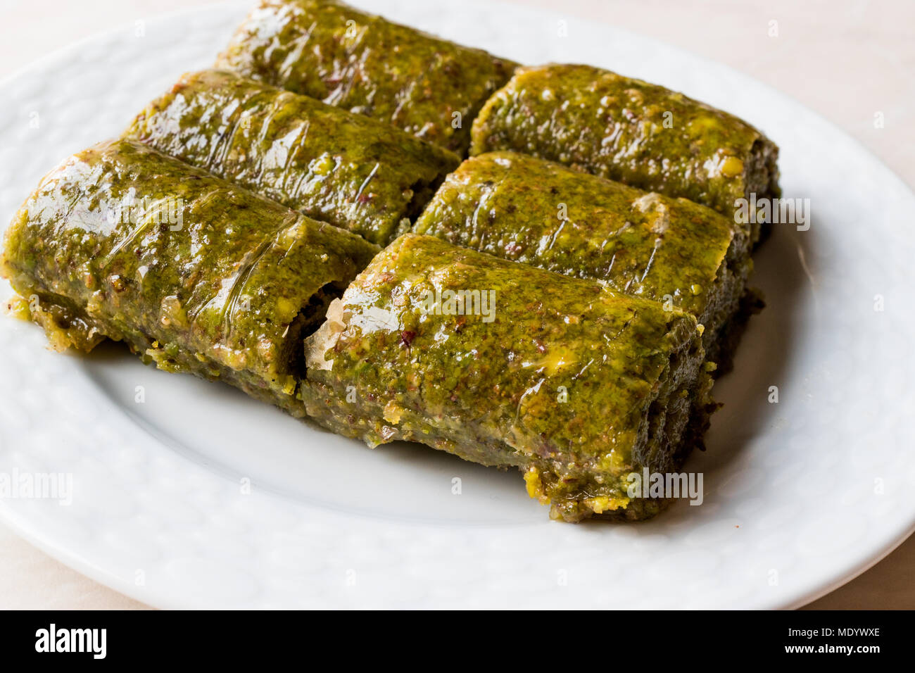 Turkish Dessert Pistachio Roll called Fistikli Sarma / Baklava ...