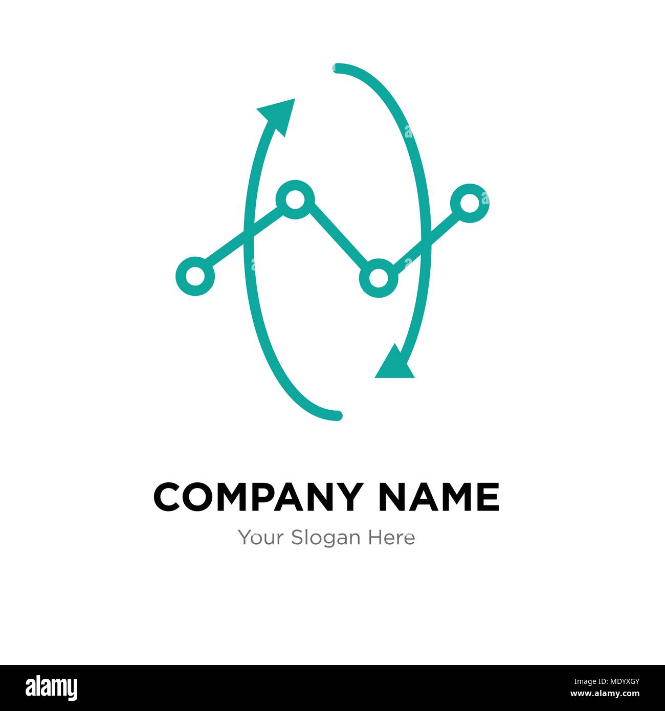 Data analytics interface circles company logo design template, Business ...