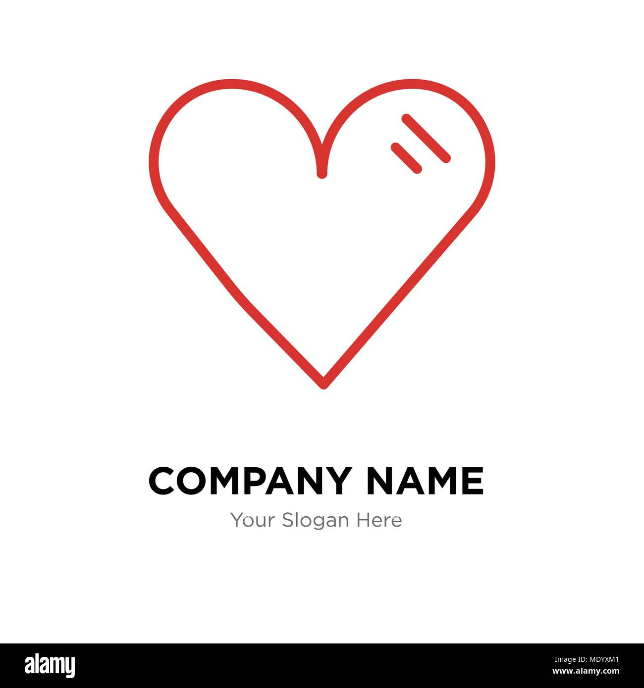 Heart company logo design template, Business corporate vector icon ...