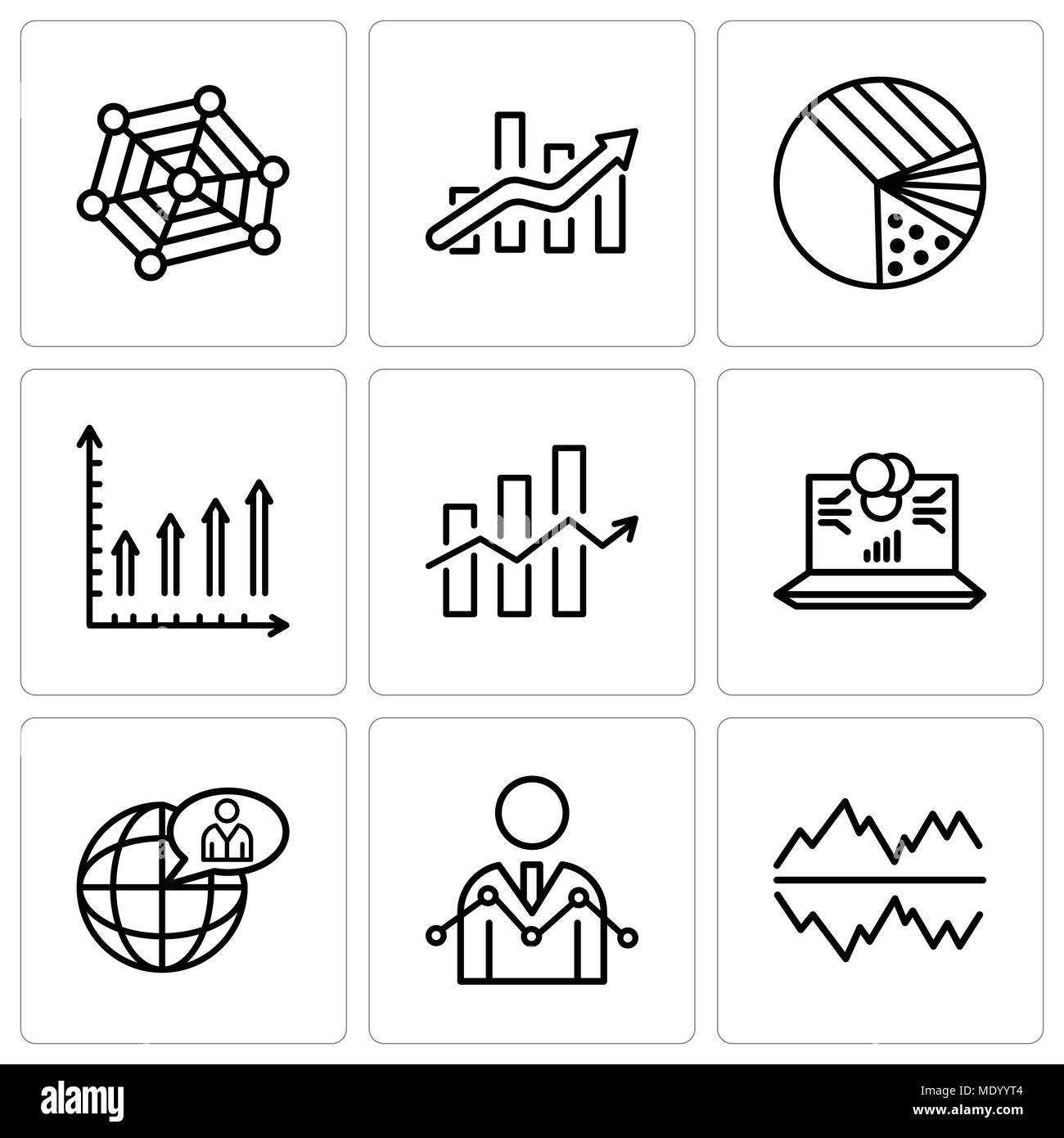 Set Of 9 Simple Editable Icons Such As Text Settings Bubble Data