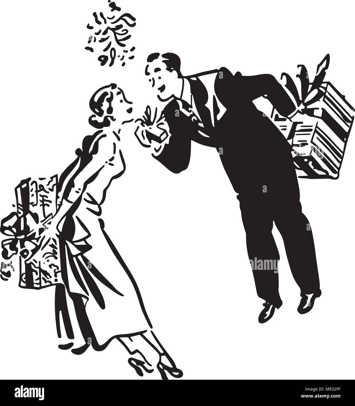 1940 1950 couple Stock Vector Images - Alamy