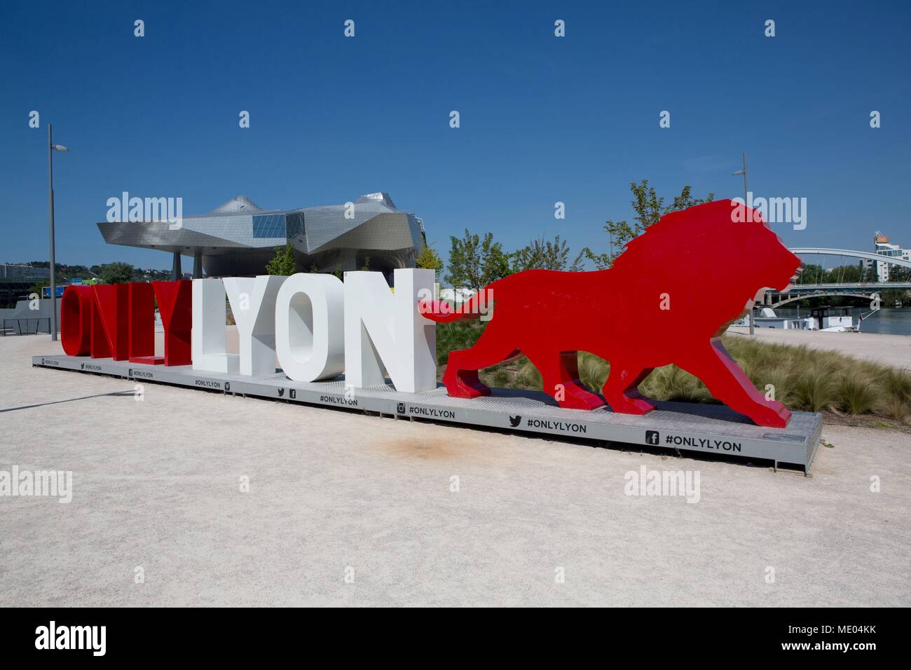 France, Lyon, Quays of the Saône River, Musée des Confluences ...