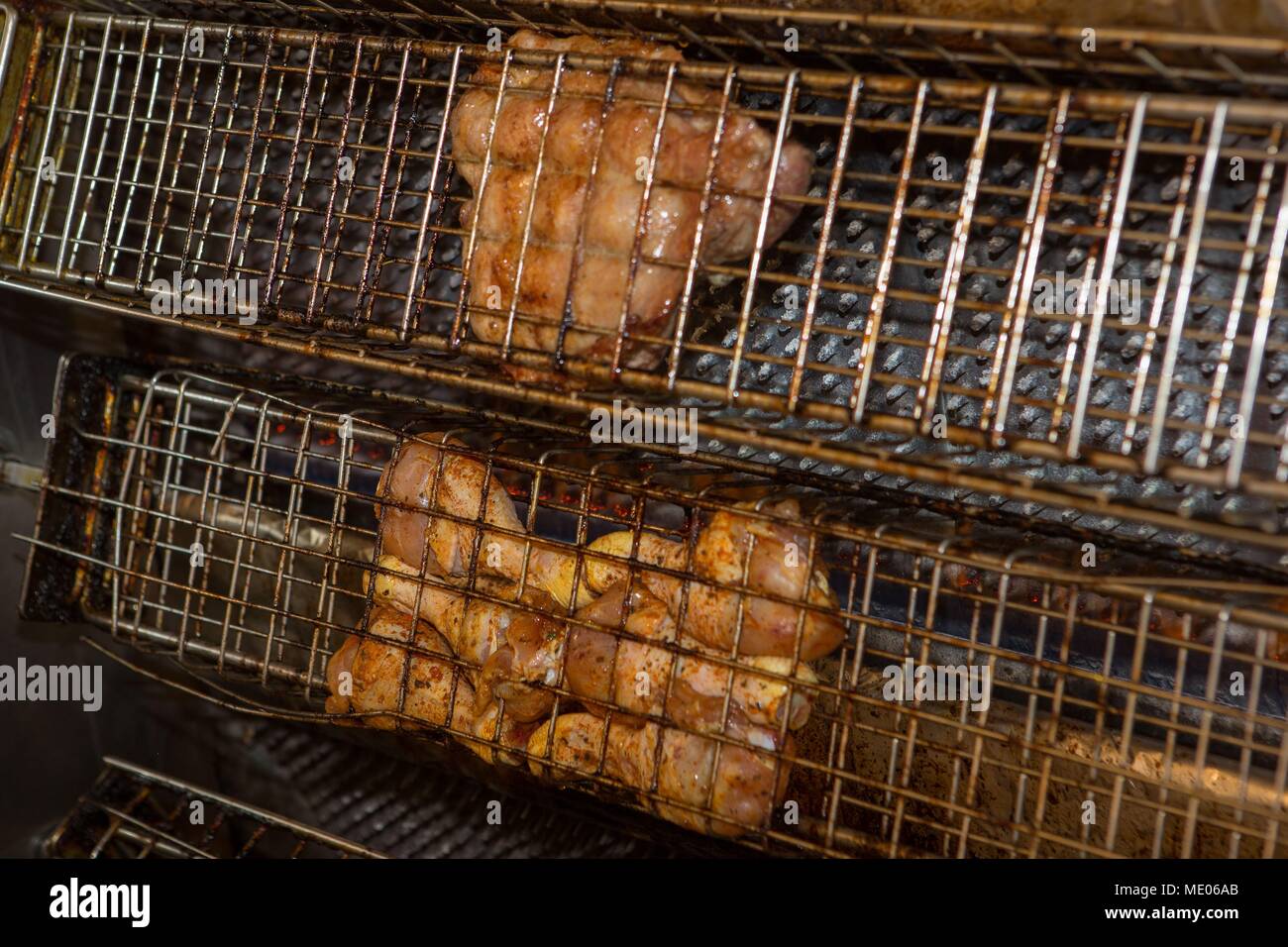 Paris, shops food, butcher's shop, meat, rotisserie roast chicken Stock ...