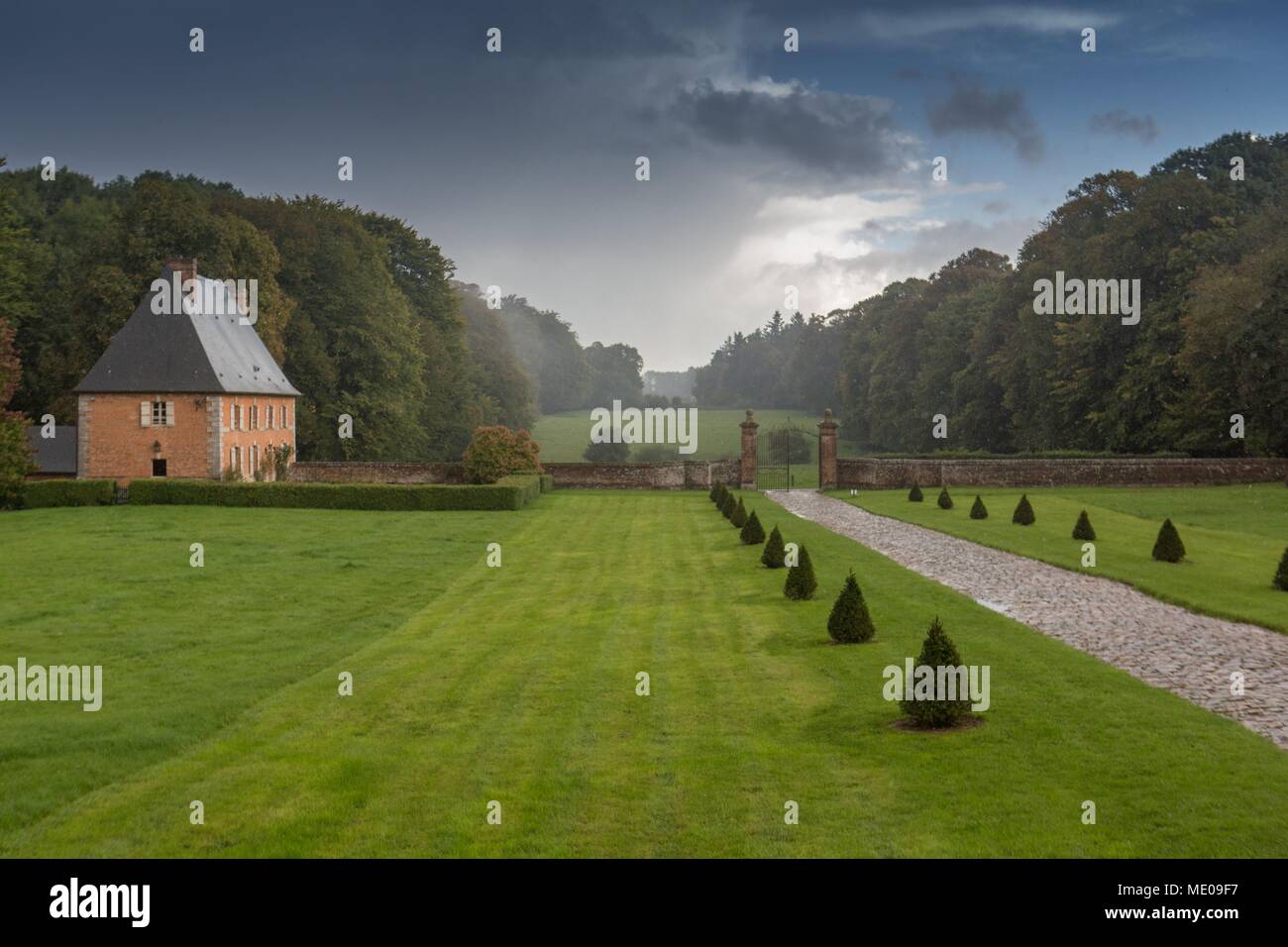 France, Pays de Caux, Auffay, Château de bosmelet, visit of the castle ...