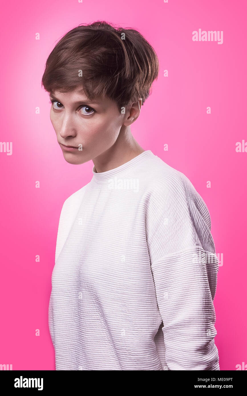 portrait of a girl with sad eyes Stock Photo - Alamy