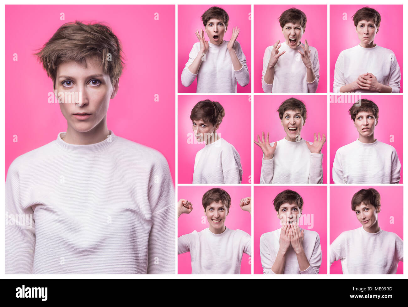 Emotions collage hi-res stock photography and images - Alamy