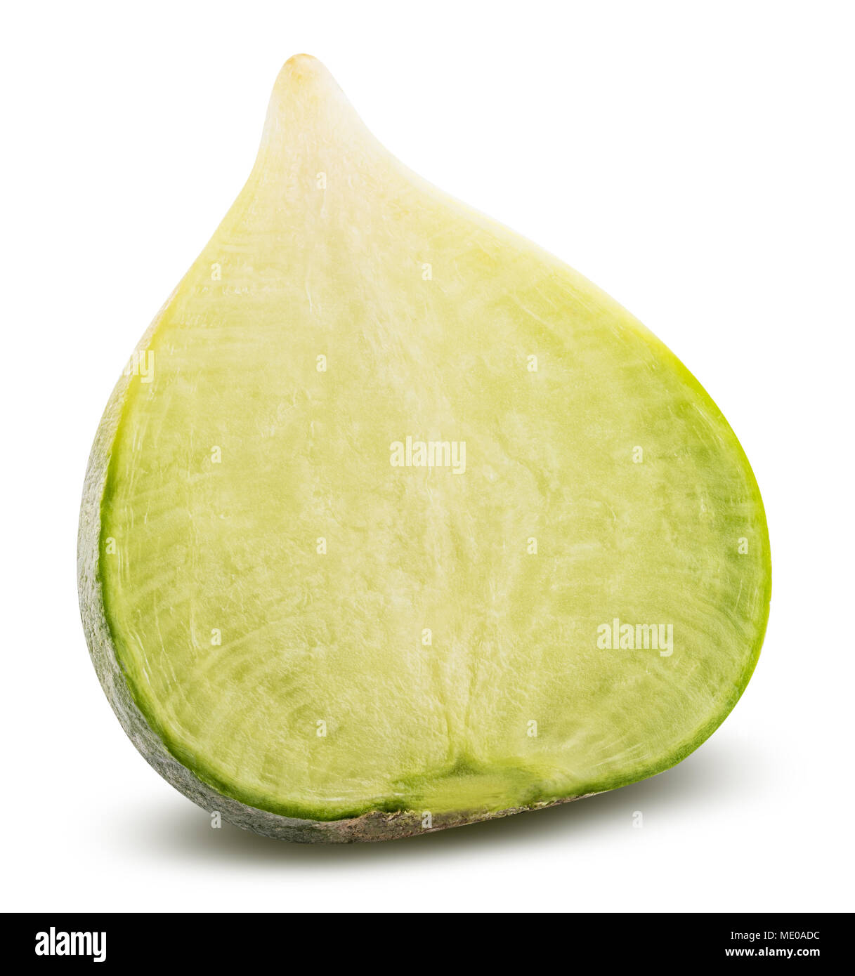 Fresh green raw redish isolated on white background with shadow ...