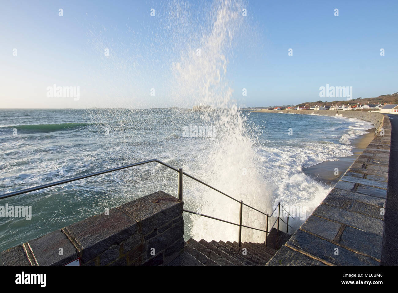 Atlantic surf crashing onto west coast beach Stock Photo - Alamy