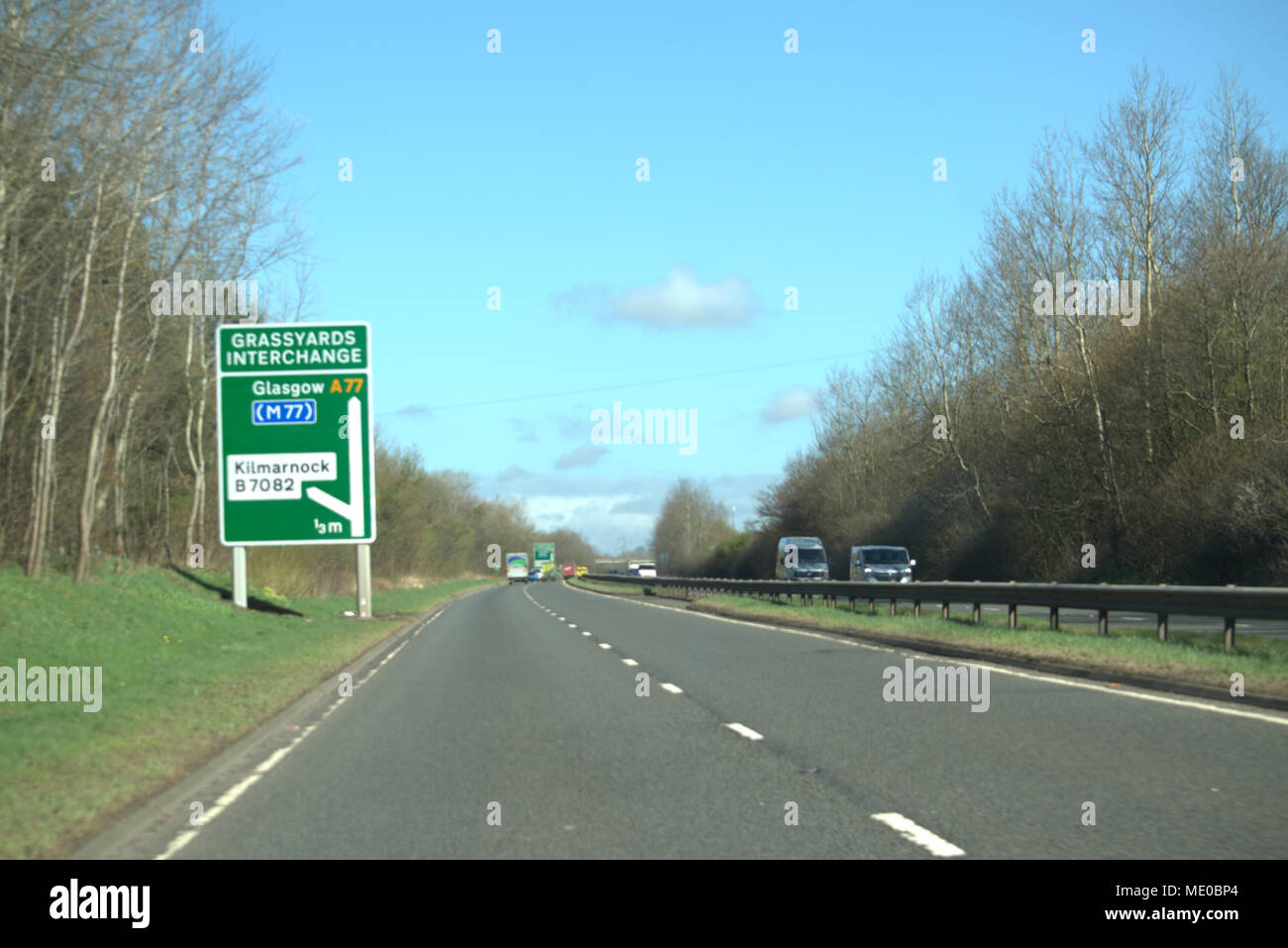 Views along the M77 motorway, Glasgow Stock Photo - Alamy