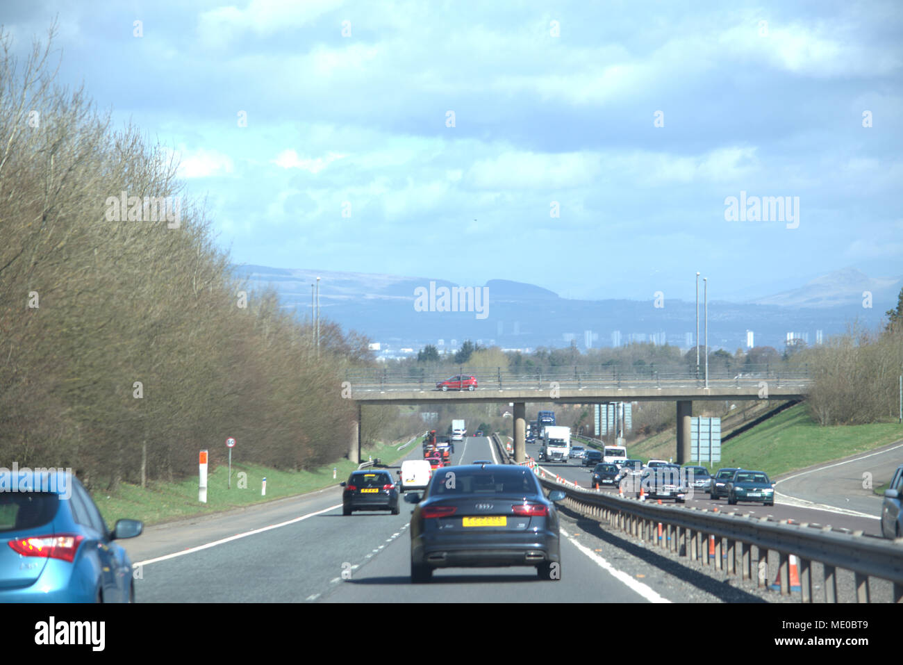 Views along the M77 motorway, Glasgow Stock Photo - Alamy