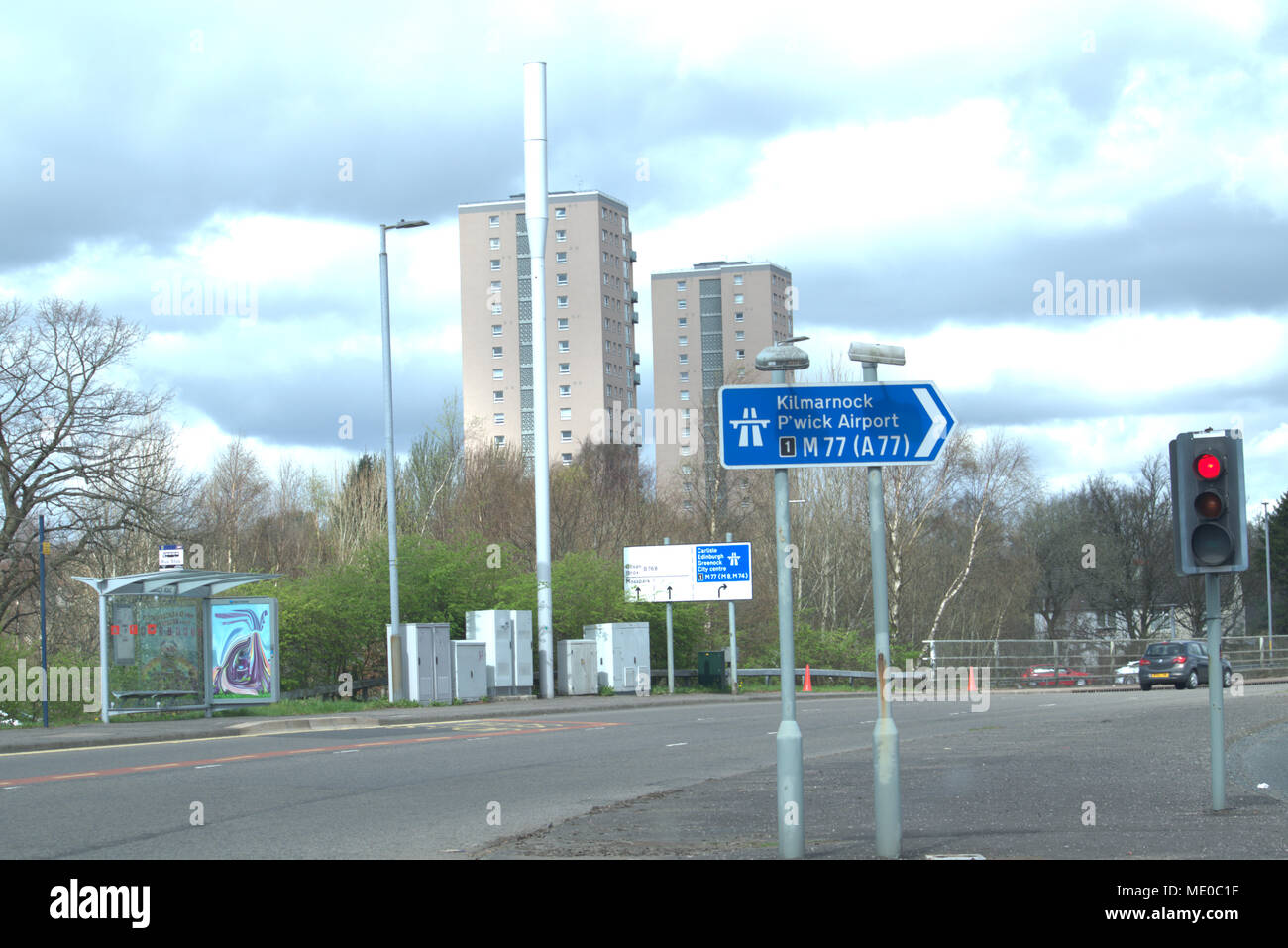 Views along the M77 motorway, Glasgow Stock Photo - Alamy