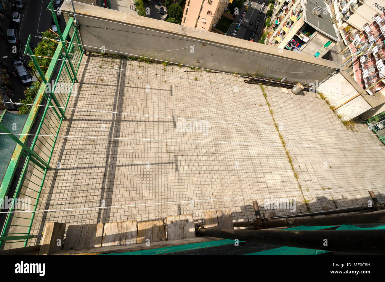 construction work during the renovation of a roof of a building Stock ...