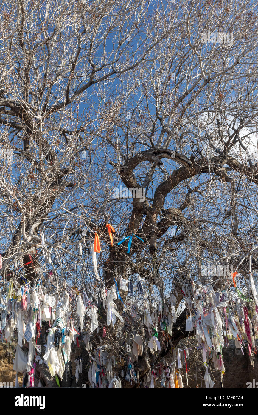 Agia Solomoni Christian Catacomb with ailment curing coloured cloths on ...