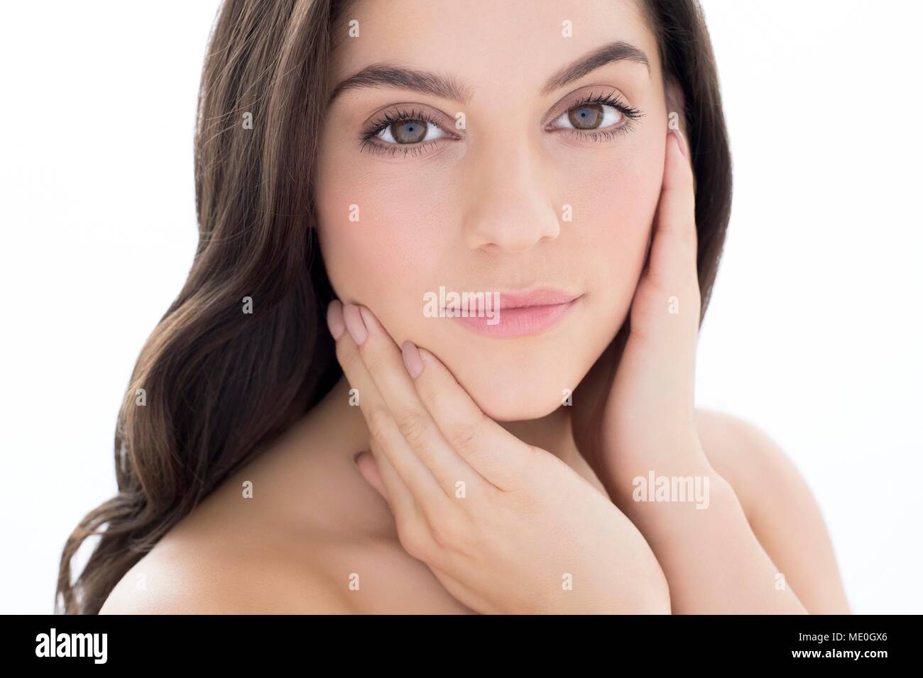 Brown hair on the shoulders hi-res stock photography and images - Alamy