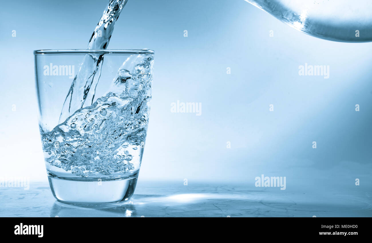 Pouring glass fresh mineral water hi-res stock photography and images - Alamy