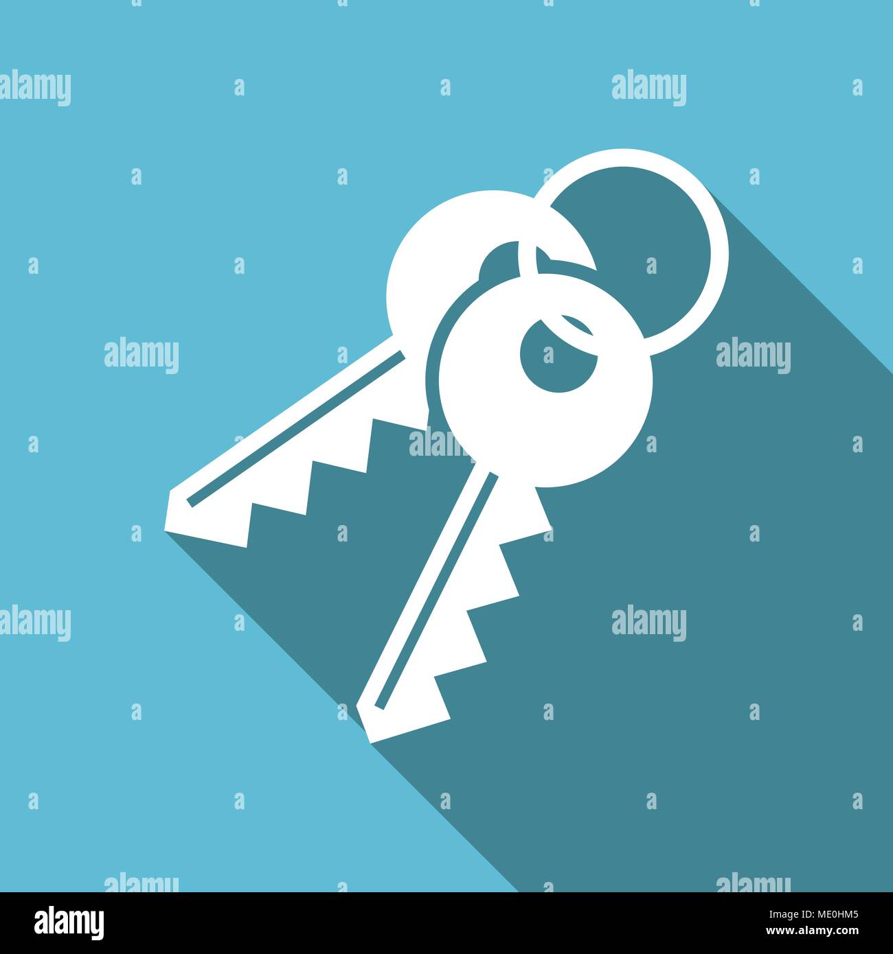 Keys symbol flat design vector blue internet icon Stock Vector Image ...