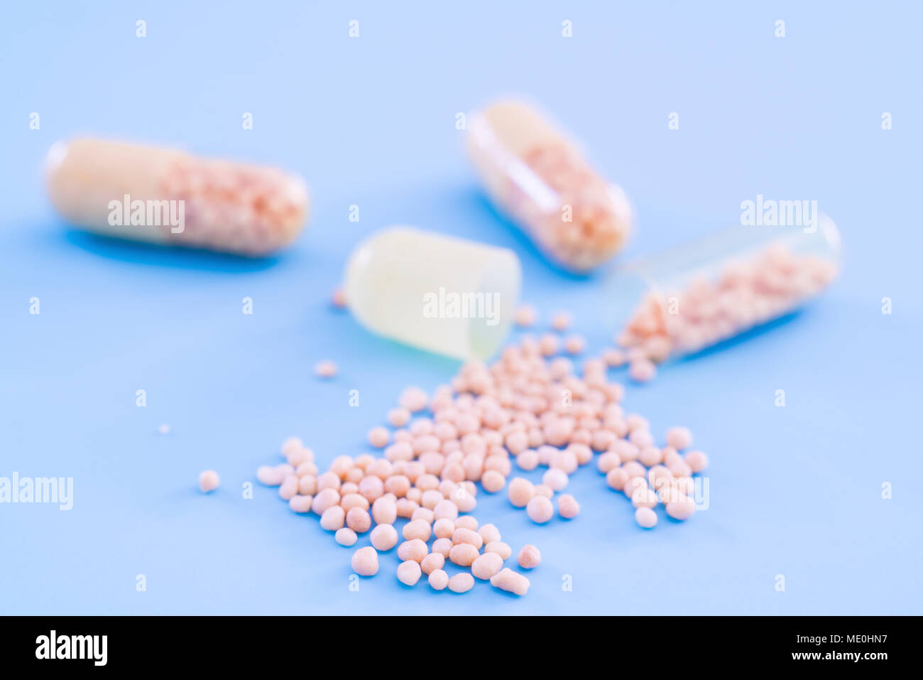 Open dietary supplement capsule Stock Photo - Alamy