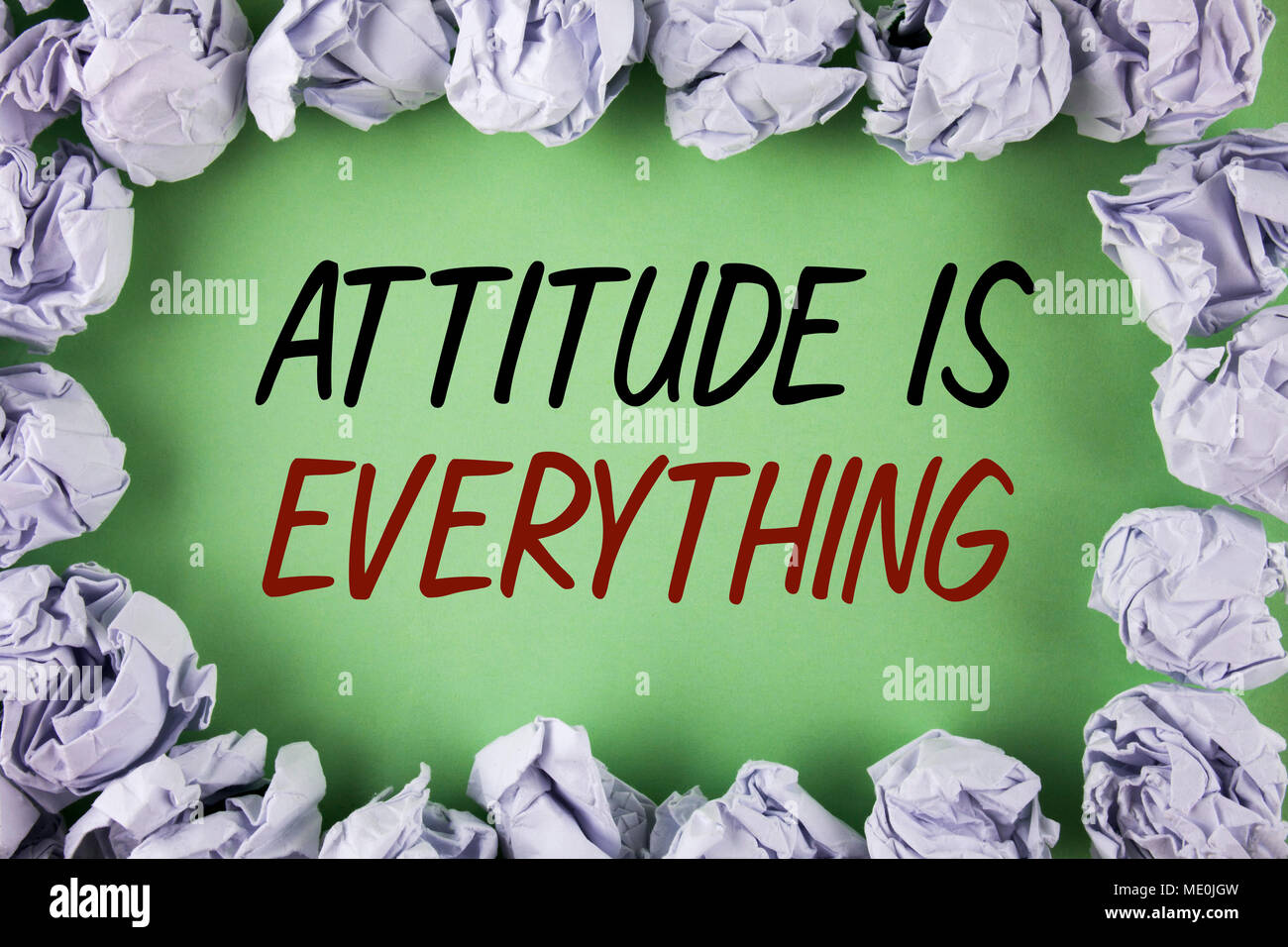Handwriting text writing Attitude Is Everything. Concept meaning ...