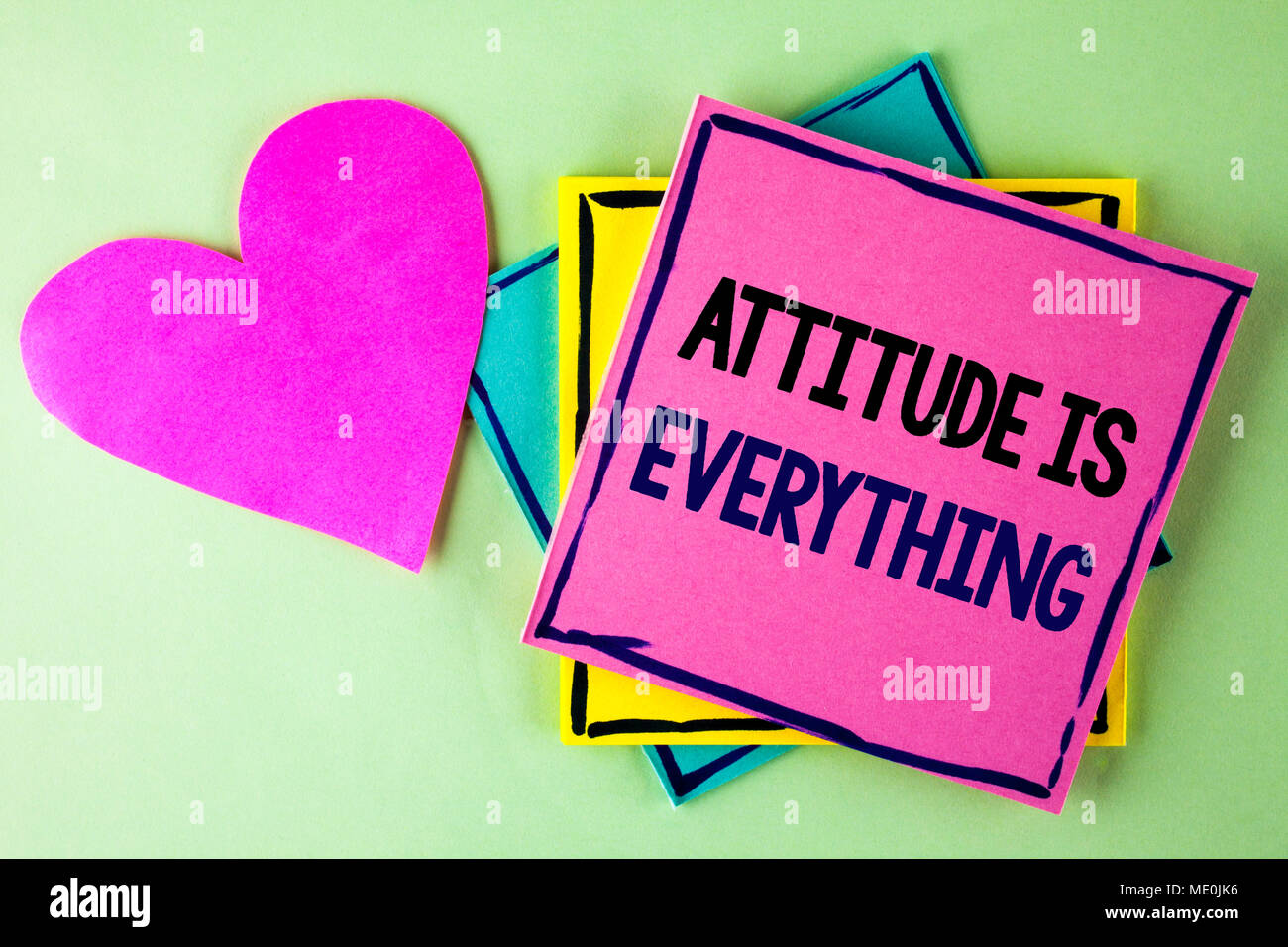 Writing note showing Attitude Is Everything. Business photo showcasing ...