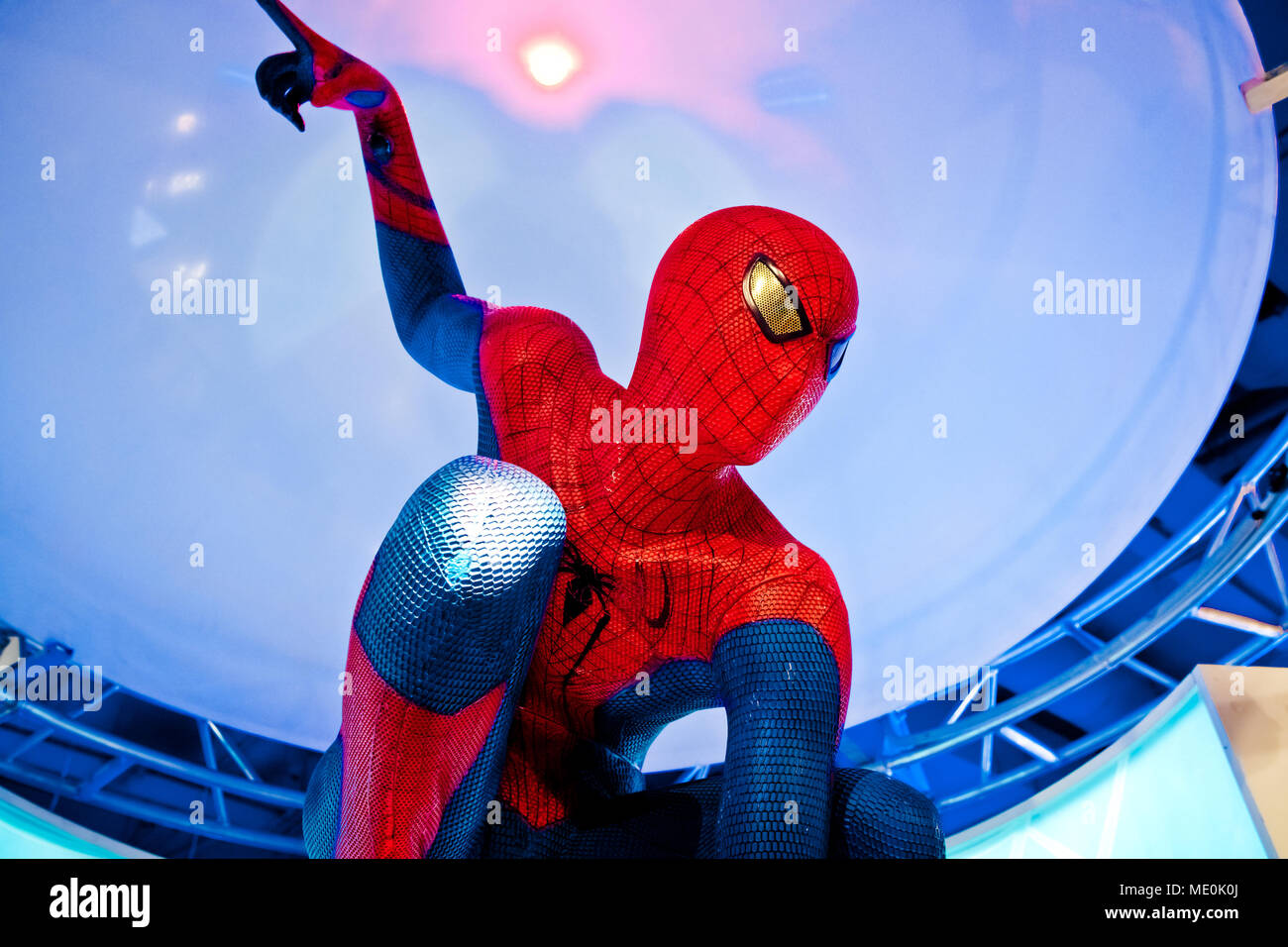 Moscow, Russia - March, 2018: Figure of famous super hero spiderman in ...