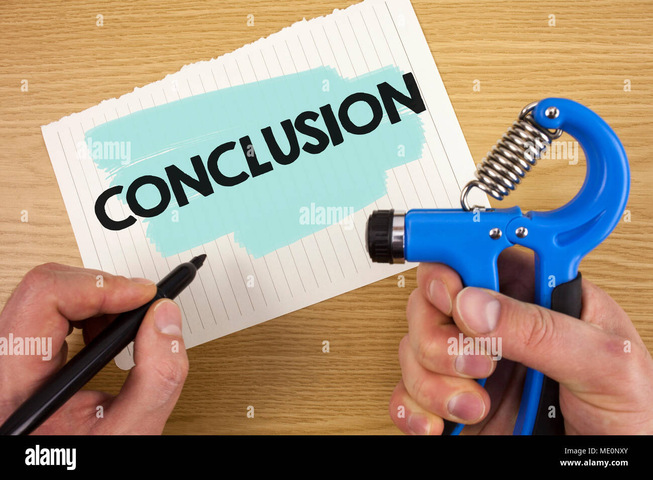 Conceptual hand writing showing Conclusion. Business photo showcasing ...