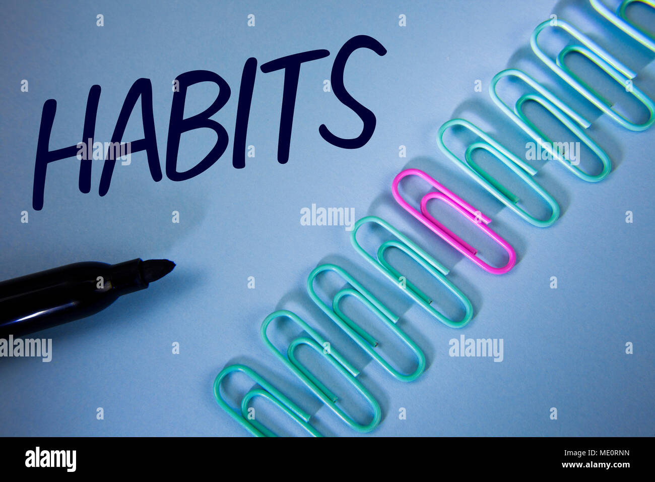 Word writing text Habits. Business concept for Regular tendency or ...