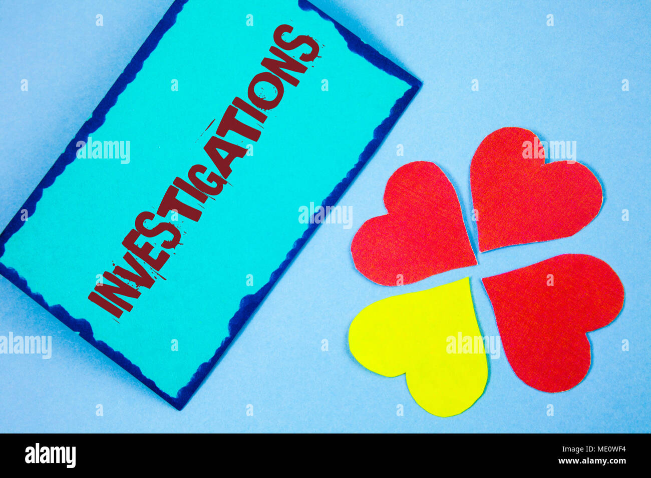 Text sign showing Investigations. Conceptual photo Formal inquiry ...